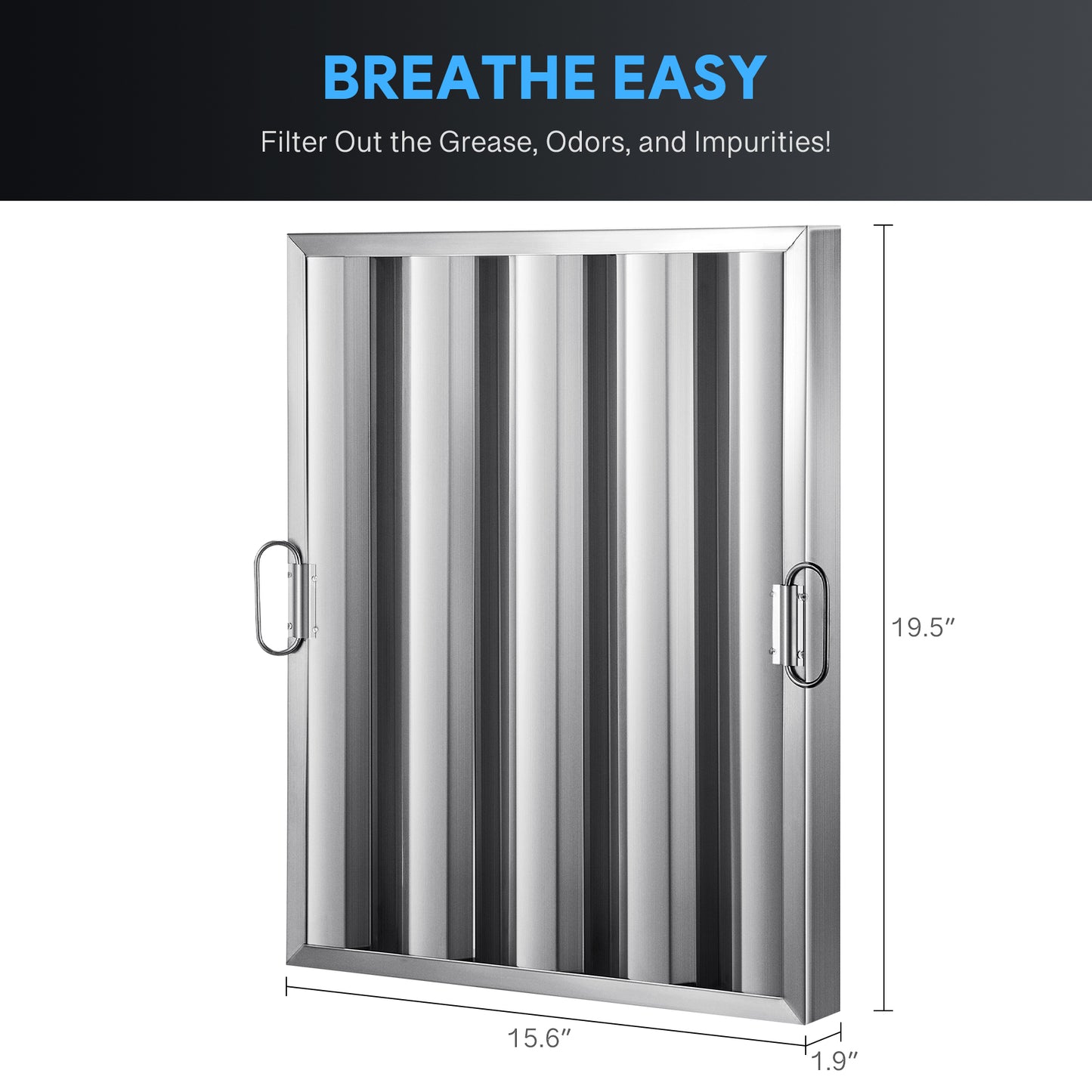 20x16x2 Stainless Steel Commercial Hood Filter – Wilprep Kitchen