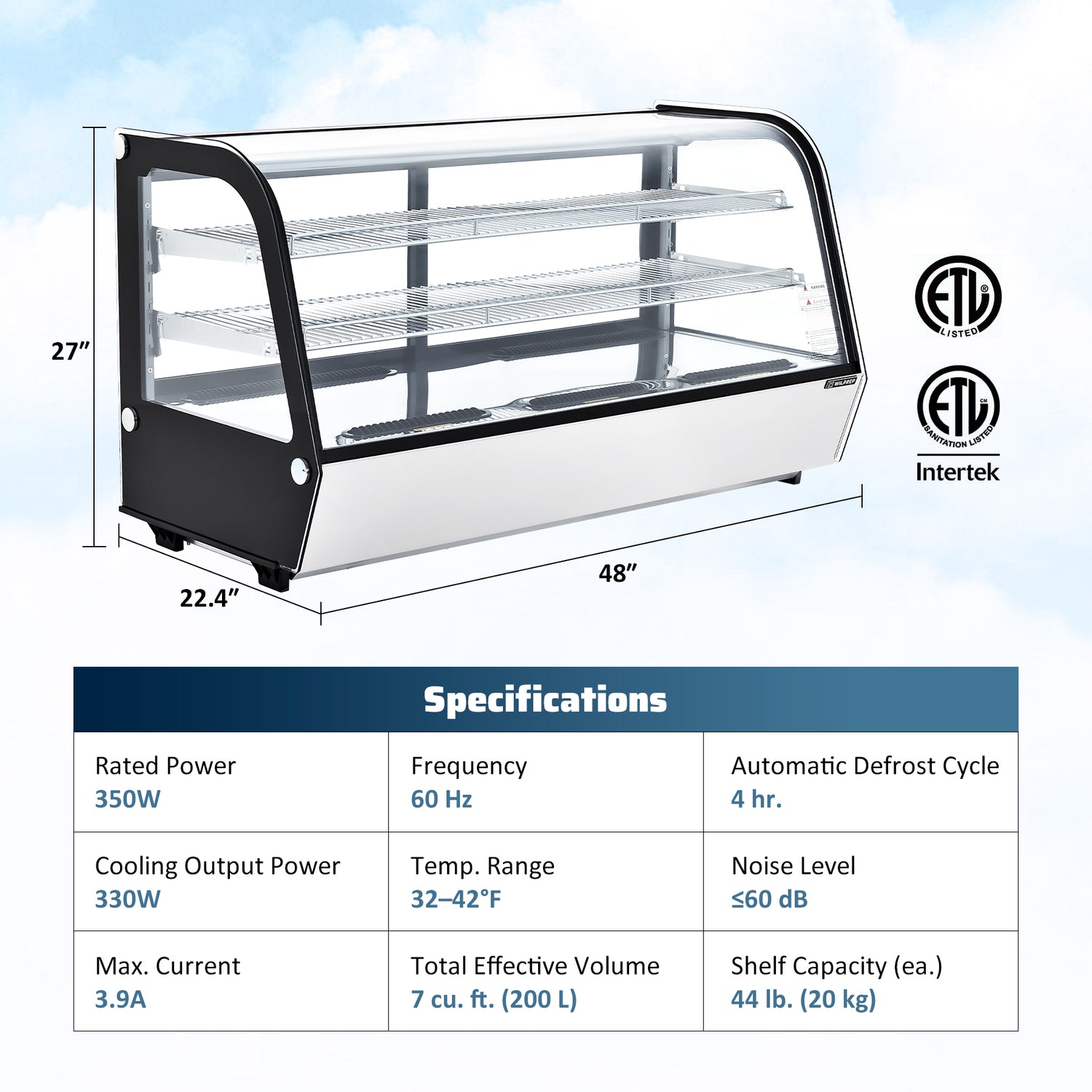 48-inch Countertop Display Refrigerator