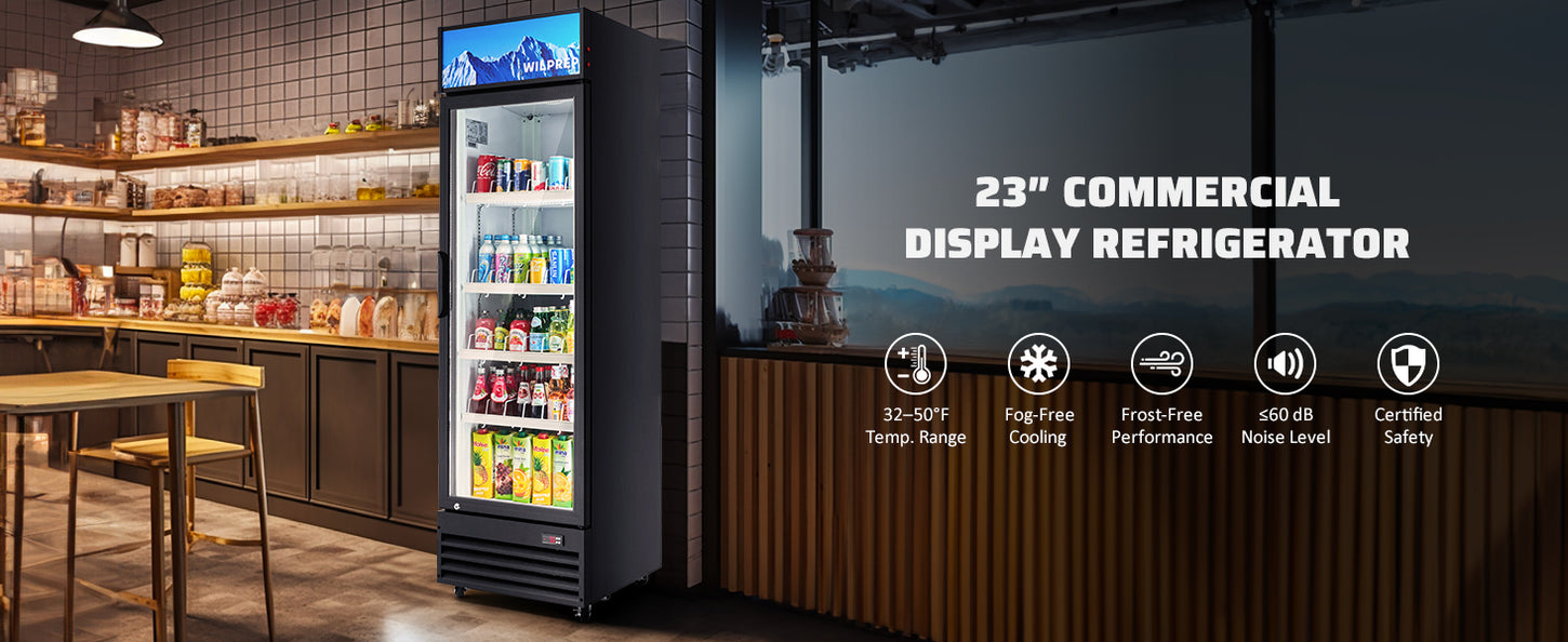 22.8-inch Single Door Commercial Refrigerator – Wilprep Kitchen