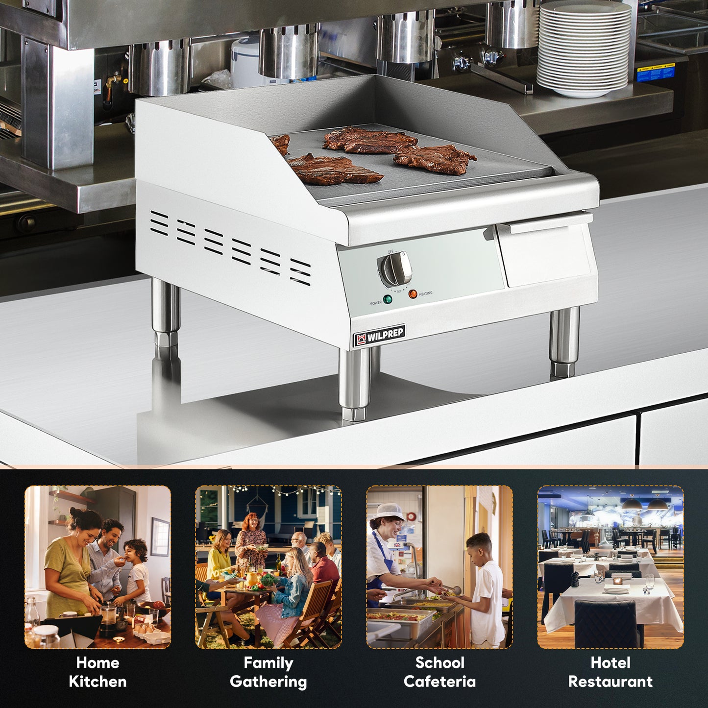 16" Commercial Electric Countertop Griddle 110V – Wilprep Kitchen