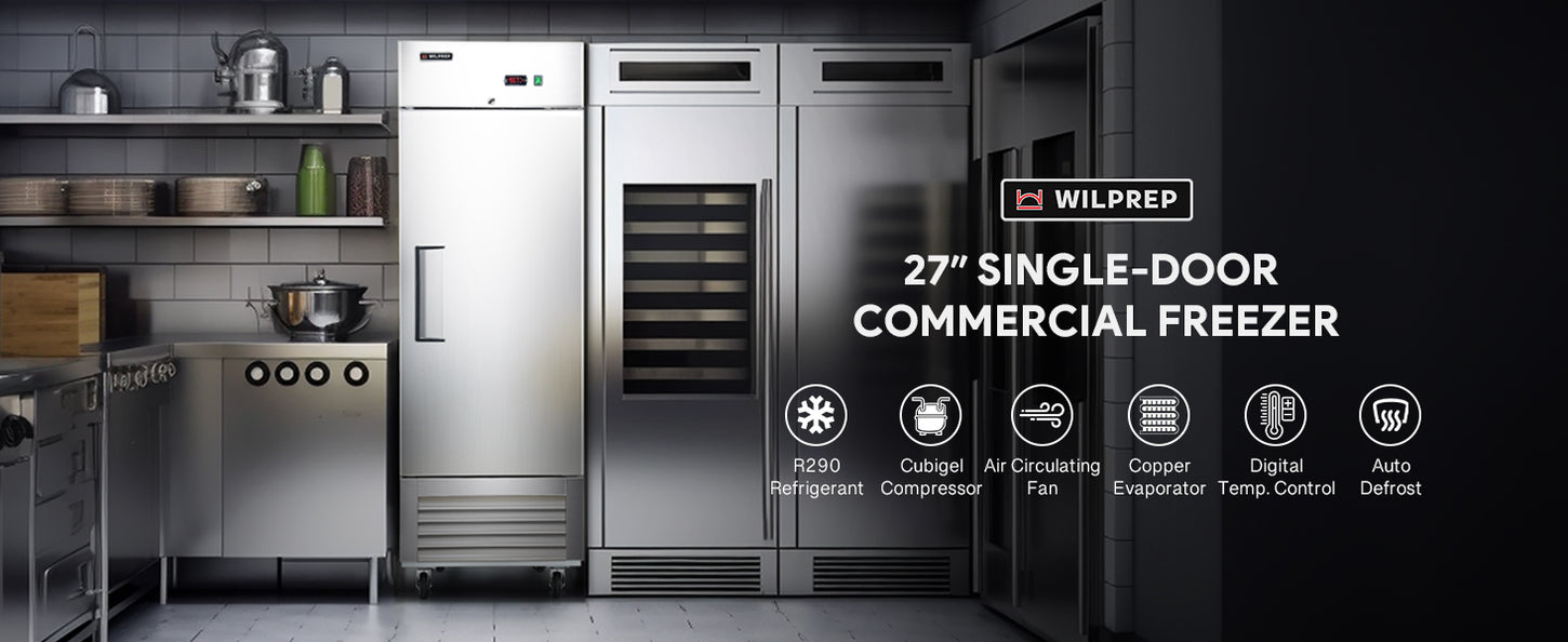 27-inch Single Door Reach-In Freezer for Sale – Wilprep Kitchen