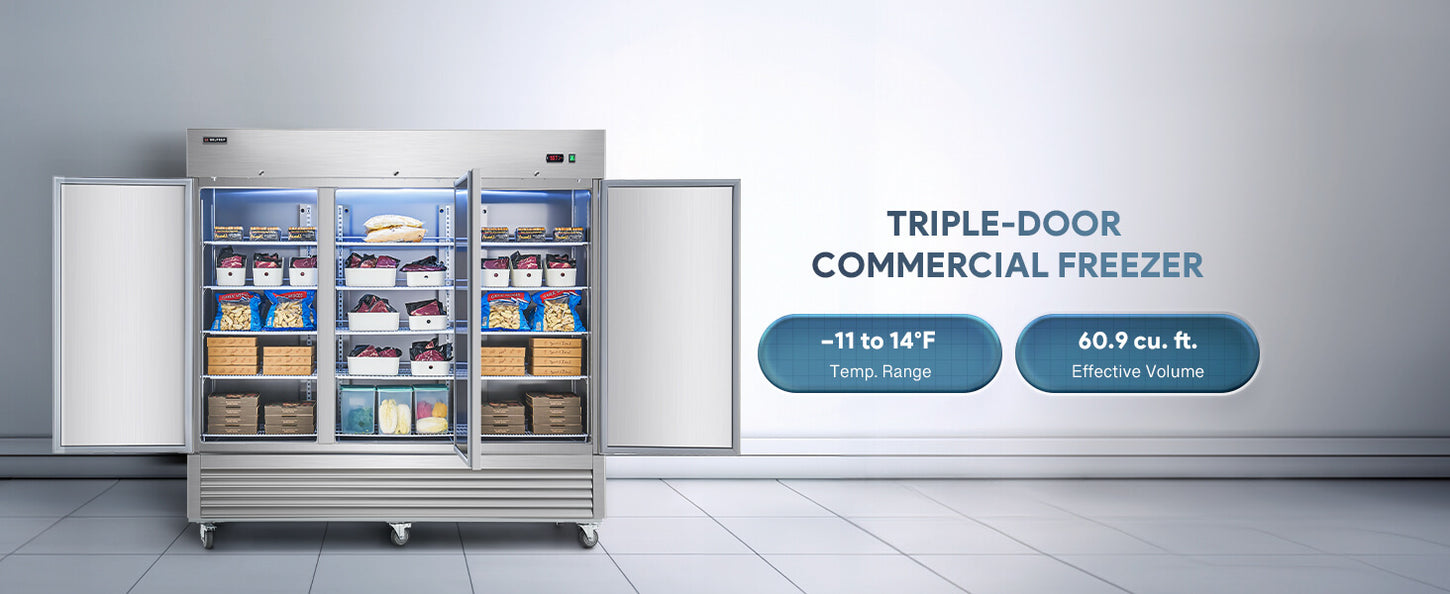 Buy Wilprep 81-Inch 3 Door Reach-In Freezer for Sale – Wilprep Kitchen
