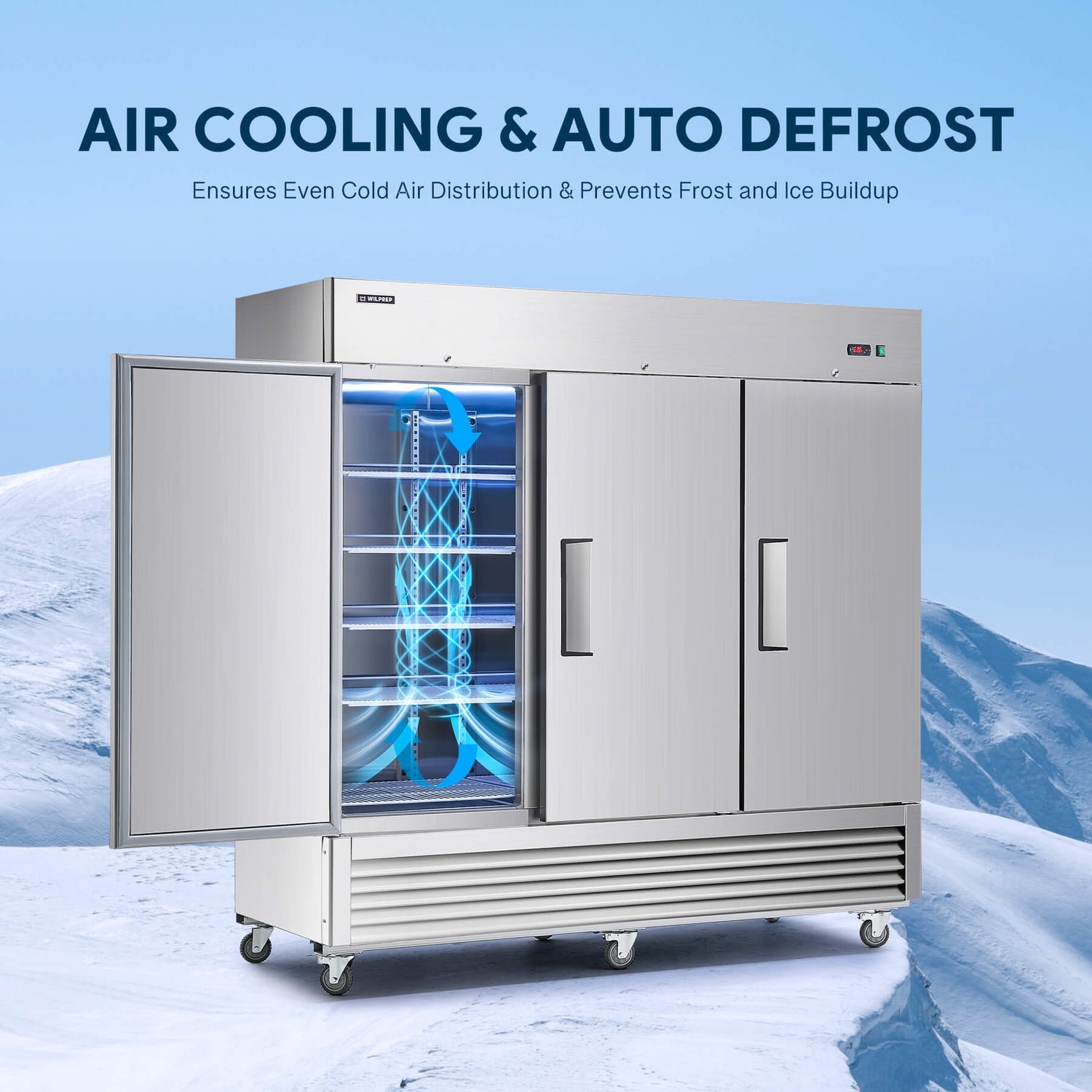 81-Inch 3 Door Reach-In Freezer for Sale