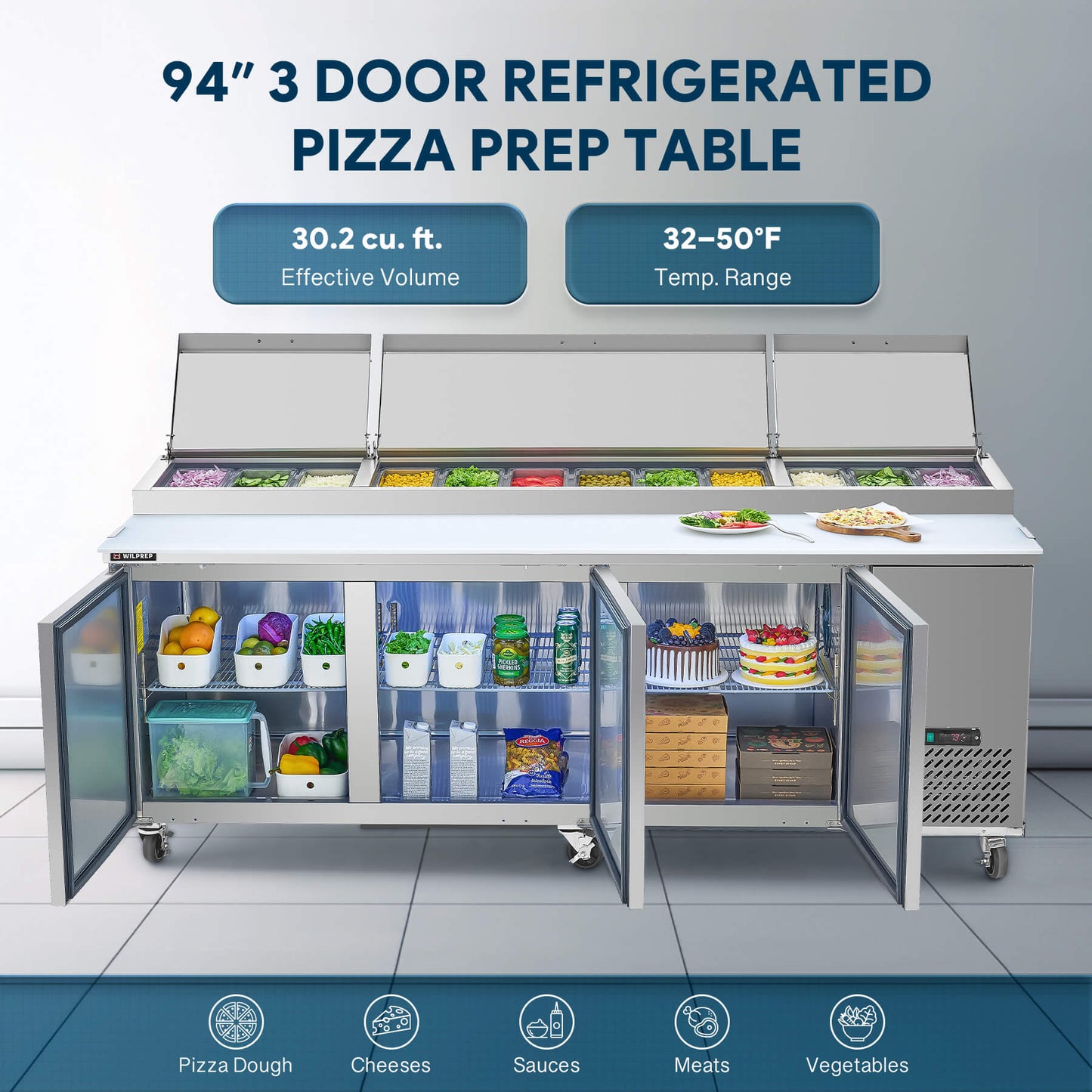 Buy Wilprep 94-inch 3 Door Reach-In Refrigerator for Sale – Wilprep Kitchen