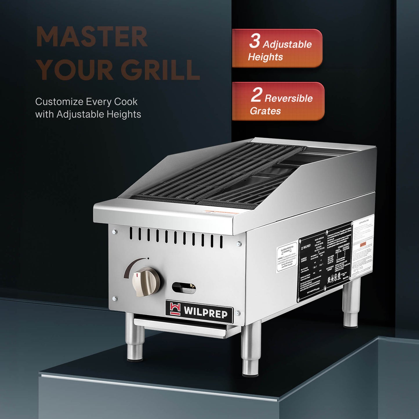 12 inch Commercial Charbroiler | Free Shipping – Wilprep Kitchen