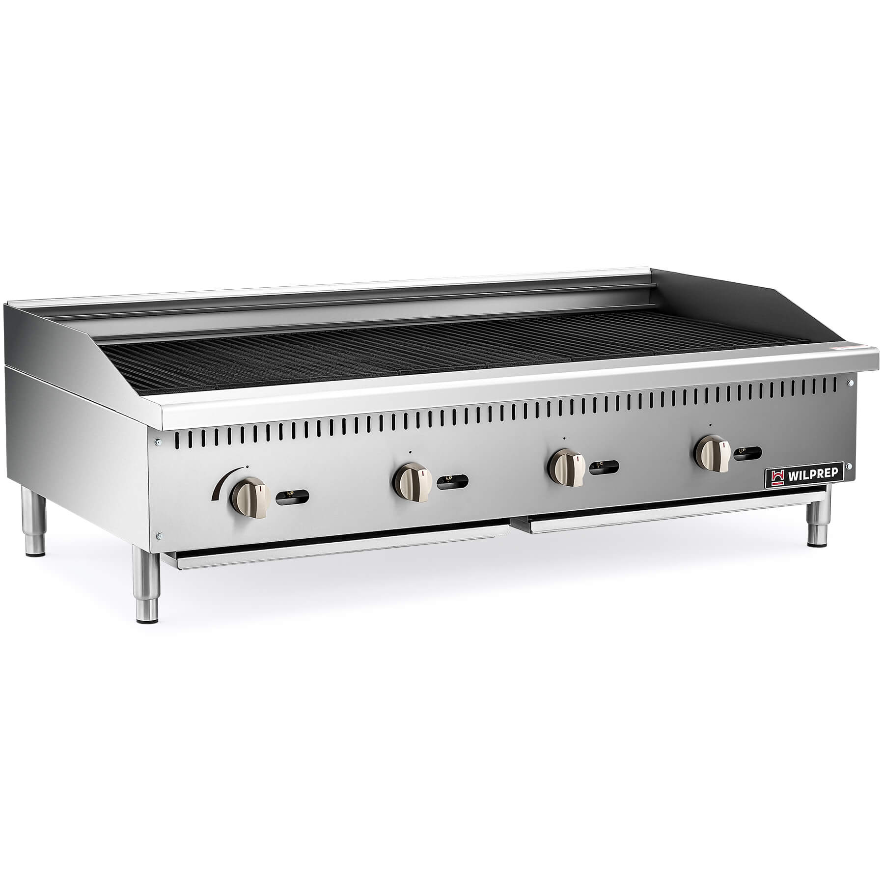 48" Commercial Radiant Charbroiler with 4 35000 BTU U-Shaped Burner