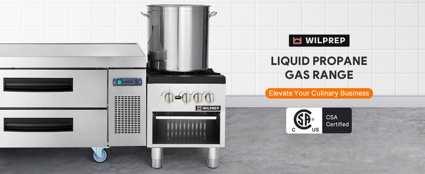 53 inch Propane Gas Range with 2 Burners – Wilprep Kitchen