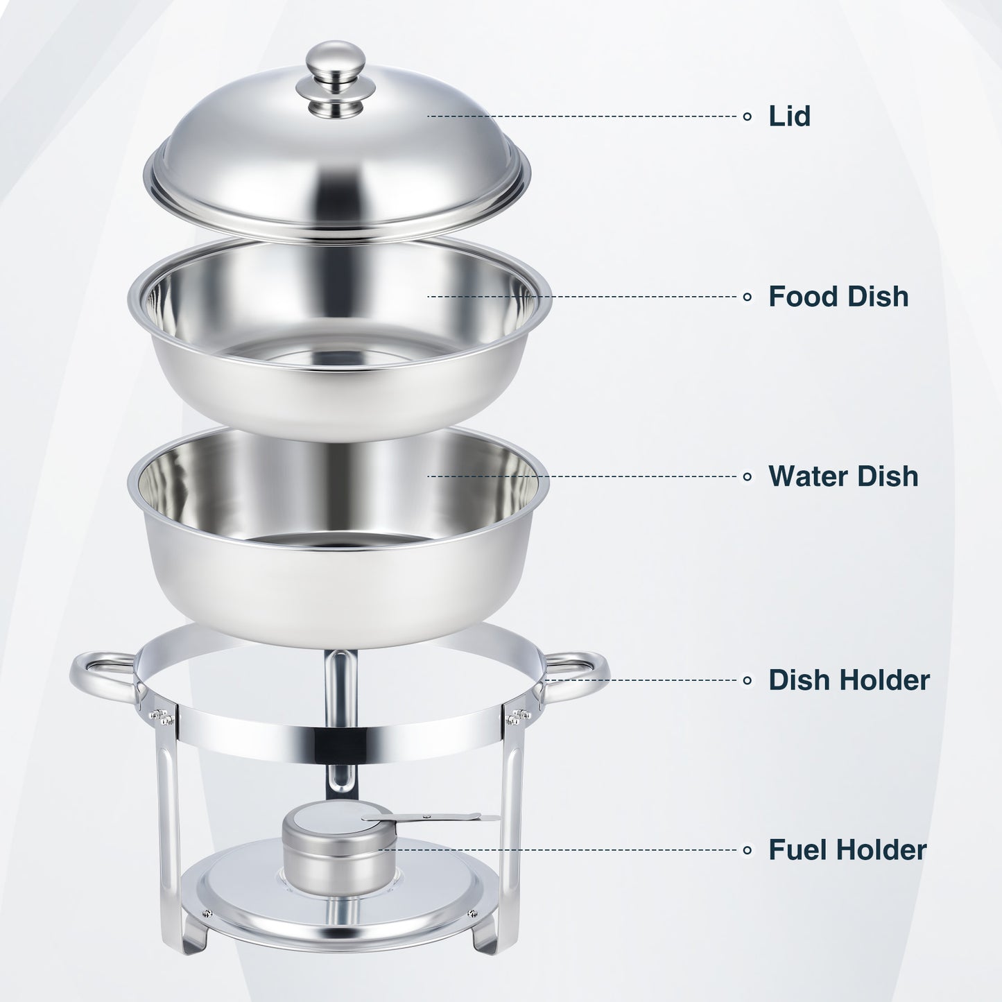Wilprep Stainless Steel Round Chafing Dish for Sale – Wilprep Kitchen
